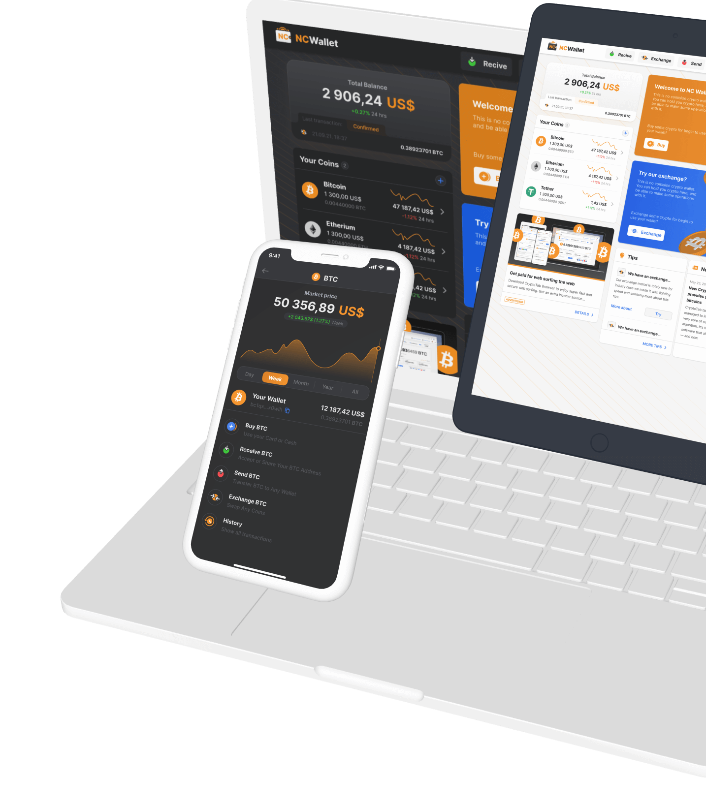 Bitcoin (BTC) Wallet, App for Android and iOS