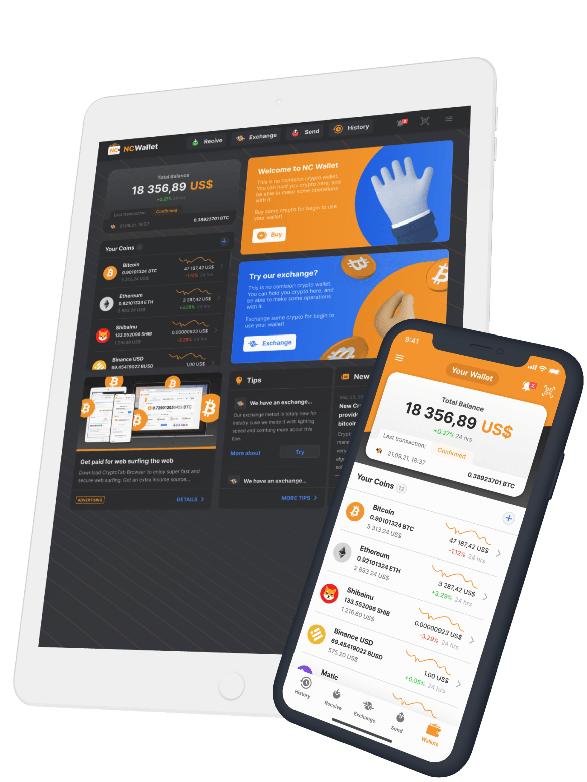 NC Wallet | The world's first commission-free crypto wallet